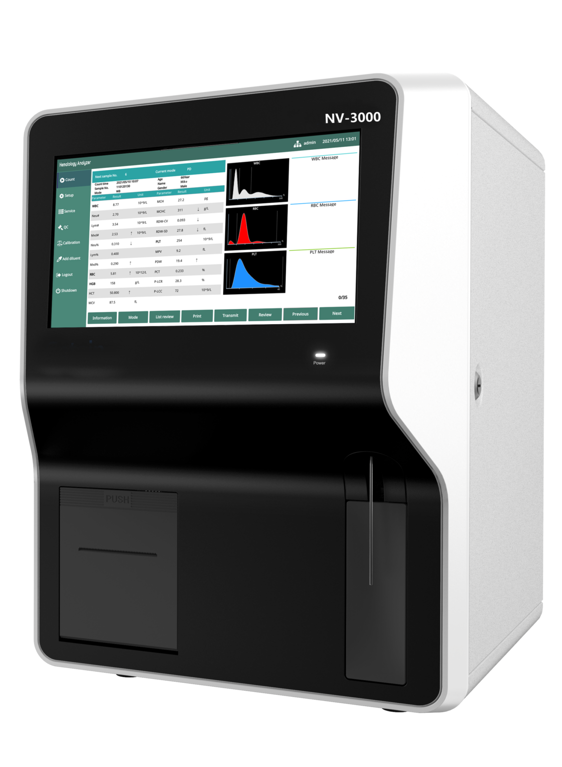 NV-3000 VET 3-Part Hematology Analyzer - Nabvet